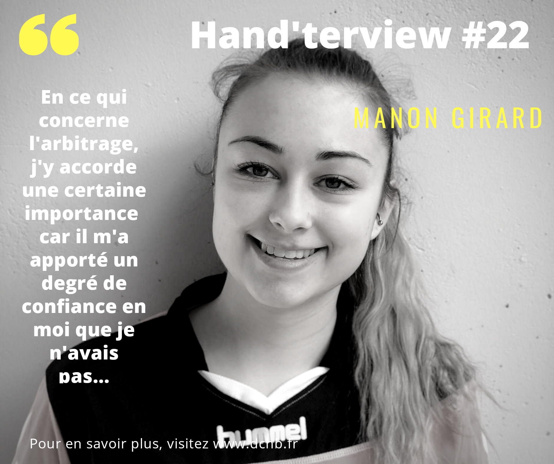 HAND’TERVIEW #22 : Manon GIRARD – Doubs Central Handball